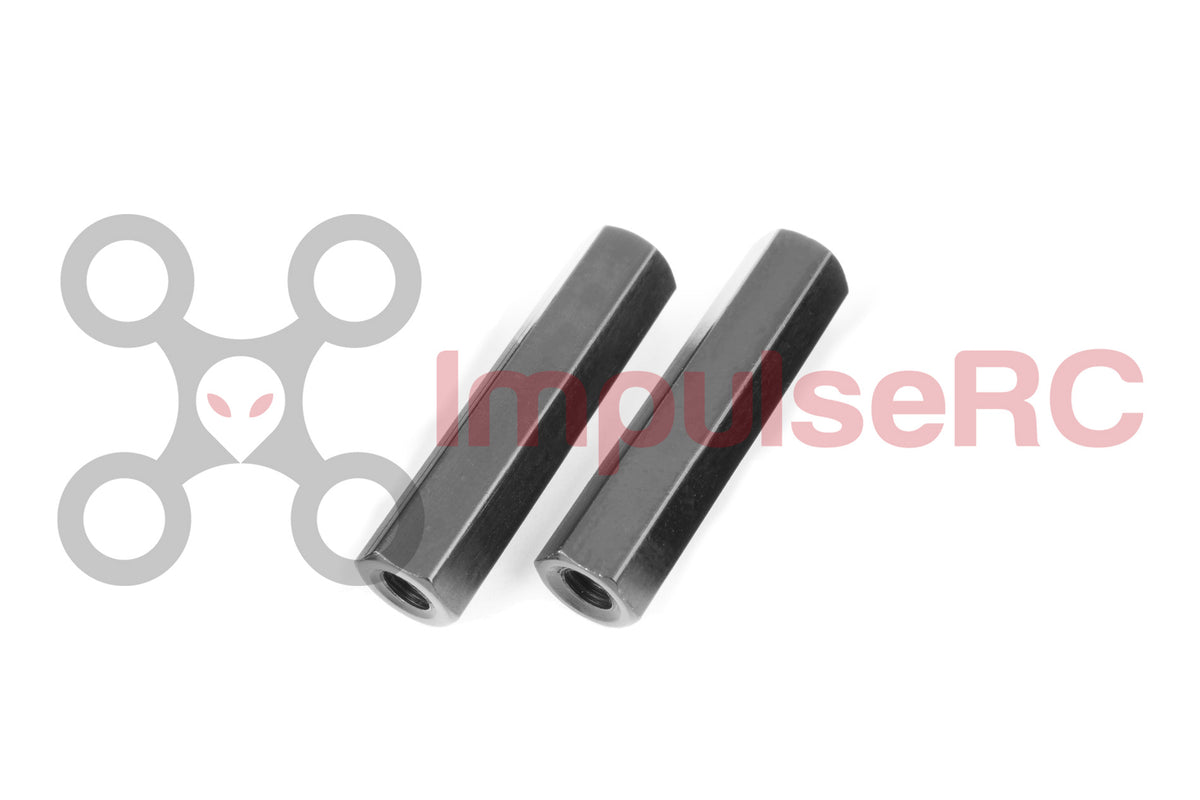 Standoff M2.5 Aluminium Hex 4.5mm x 20mm Black (2 Pack) - ImpulseRC